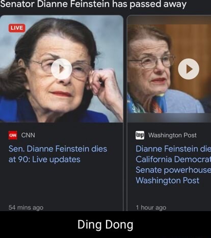 Senator Dianne Feinstein has passed away cNN Washington Post Sen ...