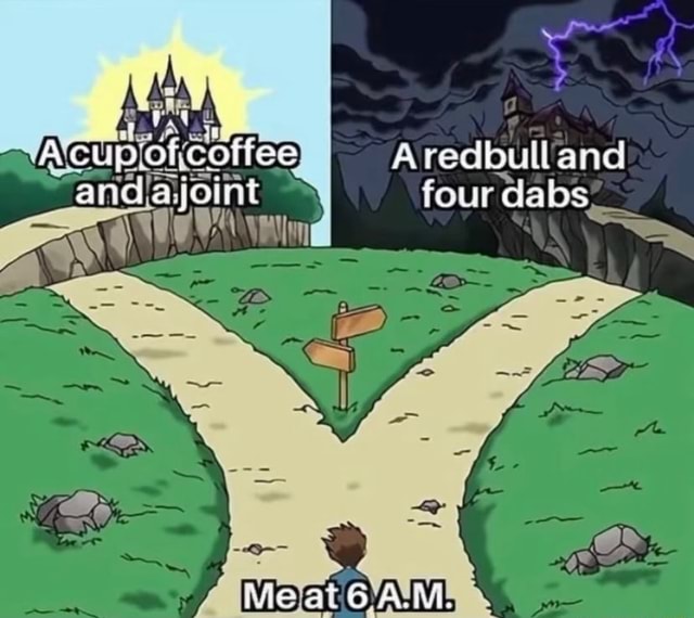 Aredbull and four dabs - iFunny