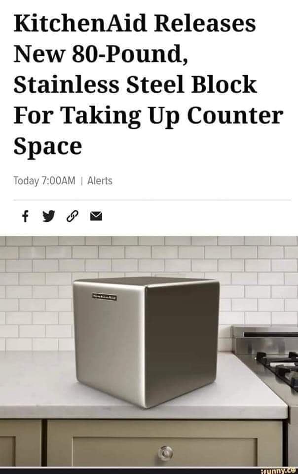 KitchenAid Releases New 80-Pound, Stainless Steel Block For Taking Up ...