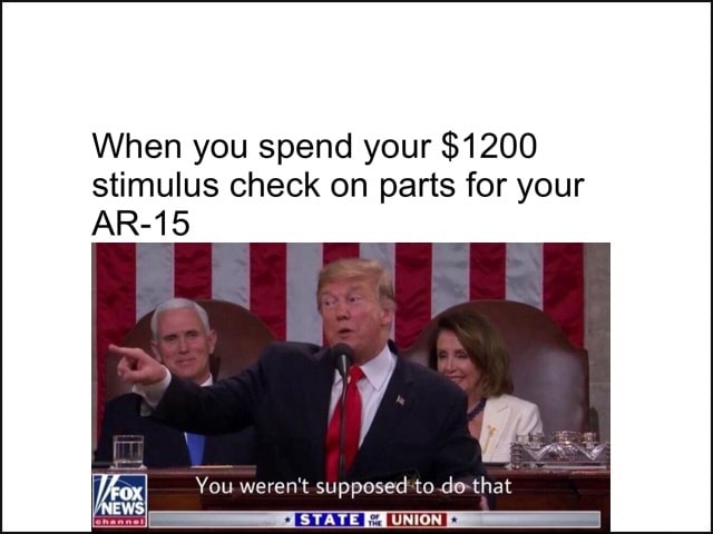 When you spend your $1200 stimulus check on parts for your AR-15 - iFunny