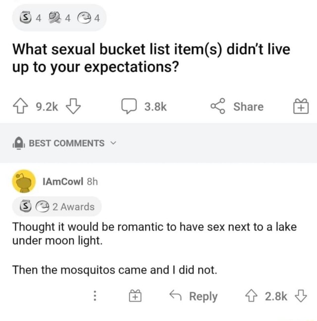 Ba As What Sexual Bucket List Didnt Live Up To Your Expectations 9 2k