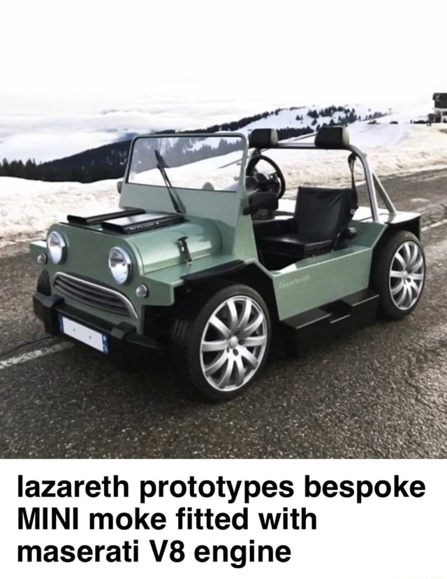 Lazareth prototypes bespoke MINI moke fitted with maserati V8 engine ...