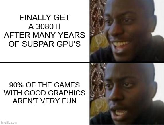 FINALLY GET A 3080TI AFTER MANY YEARS OF SUBPAR GPU'S 90% OF THE GAMES ...