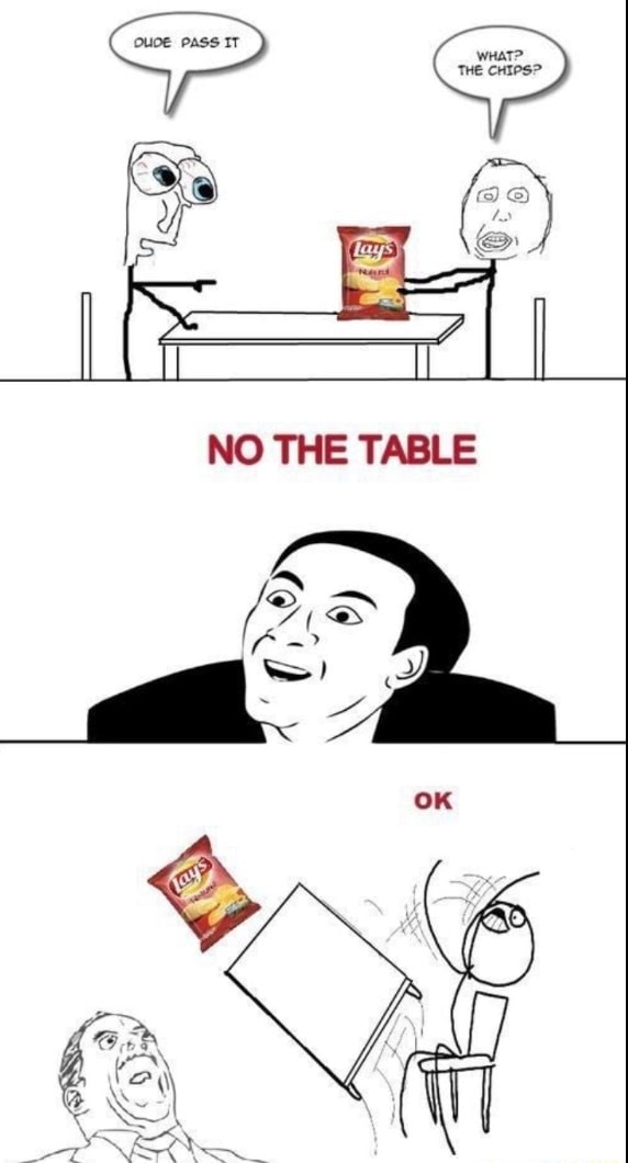 NO THE TABLE - iFunny