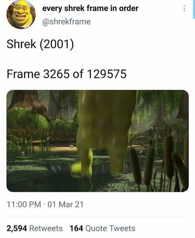 Every shrek frame in order @shrekframe Shrek (2001) Frame 3265 of ...
