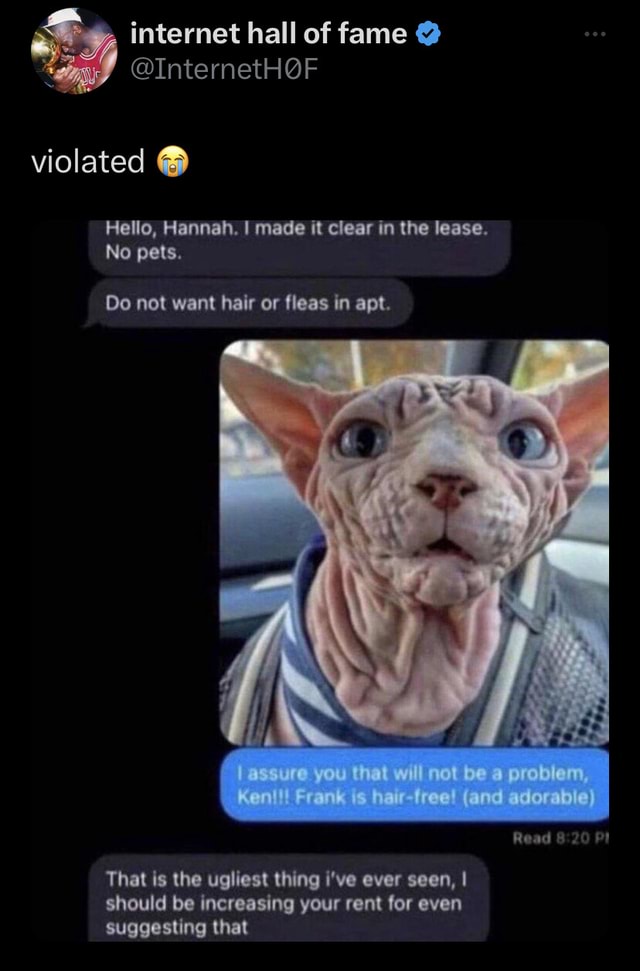 Internet hall of fame @ @InternetHOF violated Hello, Hannah. I made it ...