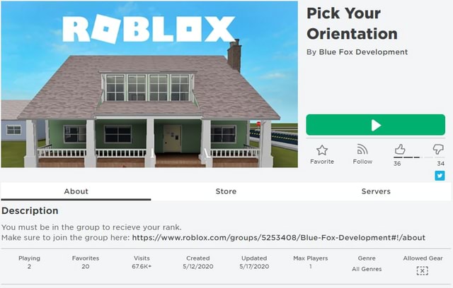 Pick Your Orientation By Blue Fox Development w F Favorite Follow About Store Servers ...