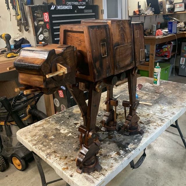 Fully Posable ATAT Made From Scrap Wood - iFunny
