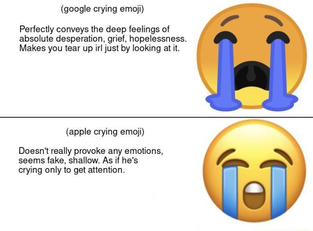(google crying emoji) Perfectly conveys the deep feelings of absolute ...