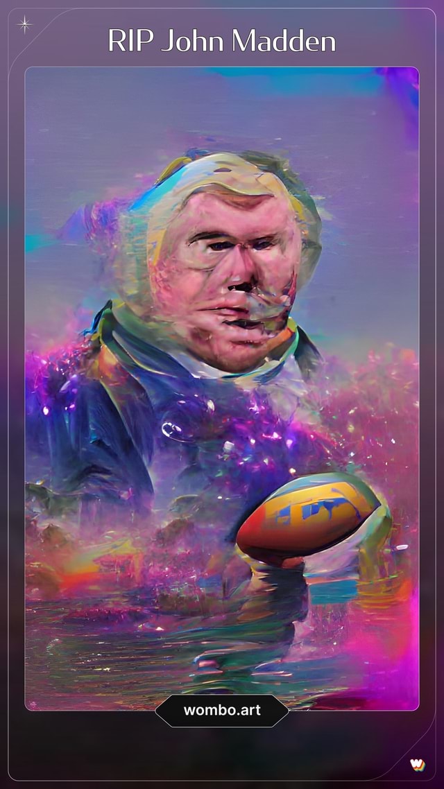 RIP John Madden art - iFunny