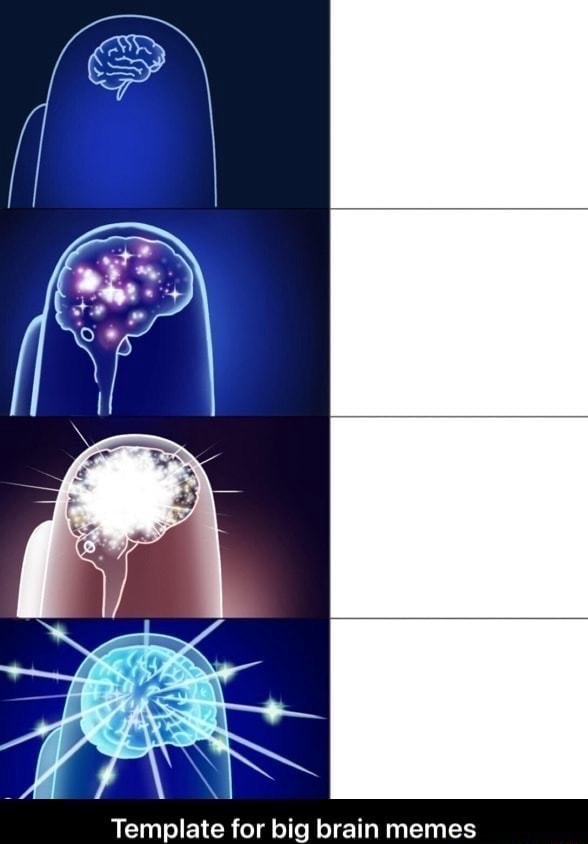 Template for big brain memes - iFunny