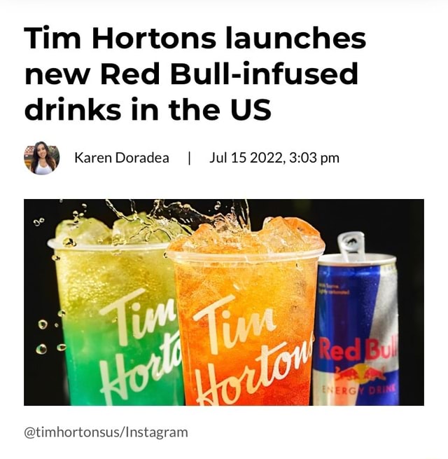 Tim Hortons launches new Red Bull-infused drinks in the US Karen ...