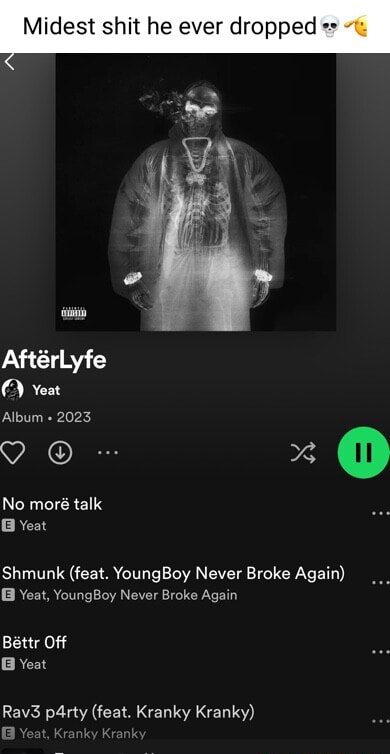 Midest shit he ever dropped AftrLyfe Yeat Album 2023 x @ No more talk ...