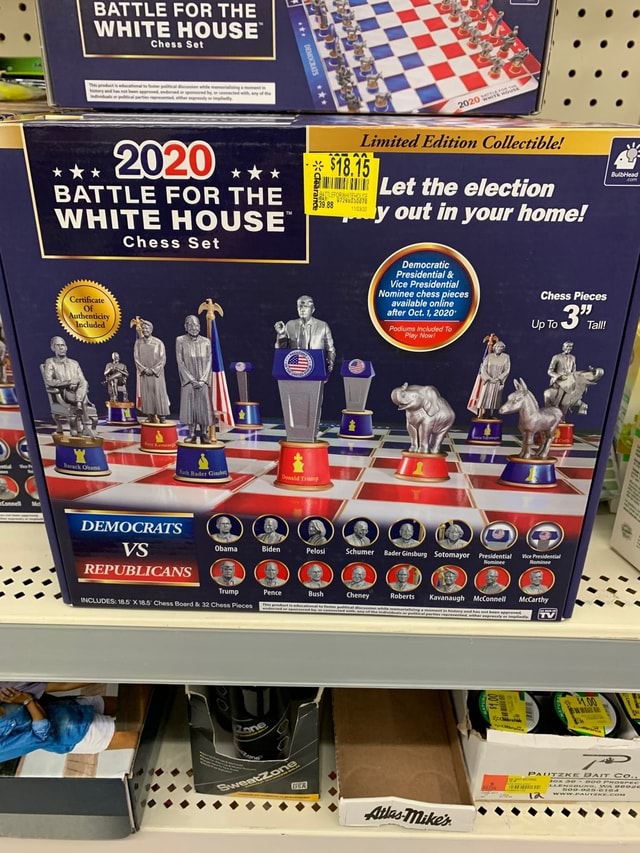 BATTLE FOR THE WHITE HOUSE Chess Set I Chess Set OD BATTLE FOR THE ill ...