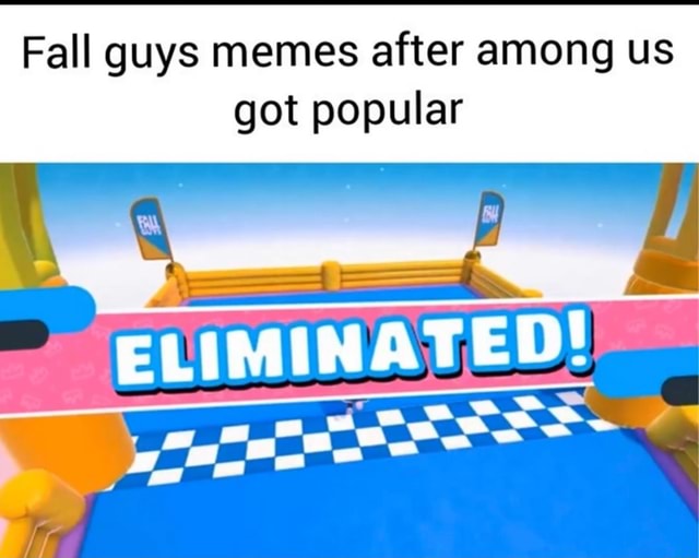 Fall guys memes after among us got popular ELIMINATED! - iFunny