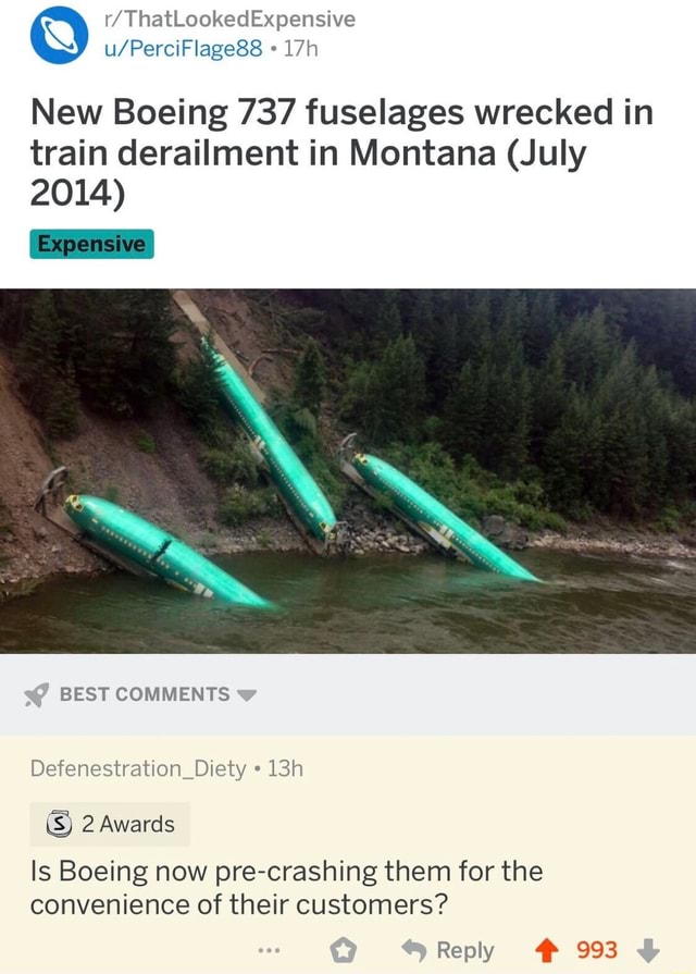 New Boeing 737 fuselages wrecked in train derailment in Montana (July ...
