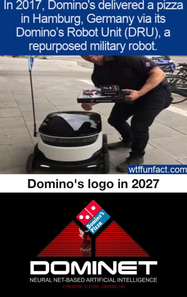 In 201/, Domino's aelivered a pizza in Hamburg, Germany via its Domino ...