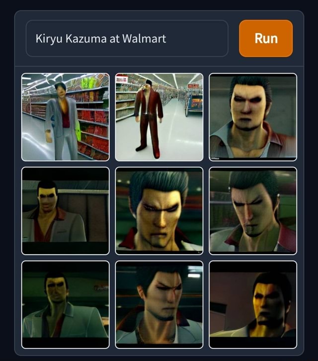 Run Kiryu Kazuma at Walmart - iFunny