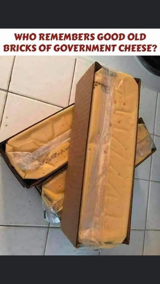 WHO REMEMBERS GOOD OLD BRICKS OF GOVERNMENT CHEESE? on - America’s best ...