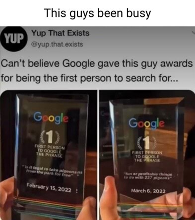This guys been busy UP) @yup that .exists Can't believe Google gave ...