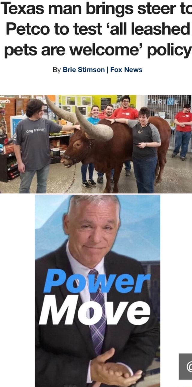 Texas man brings steer tc Petco to test ‘all leashed pets are welcome ...