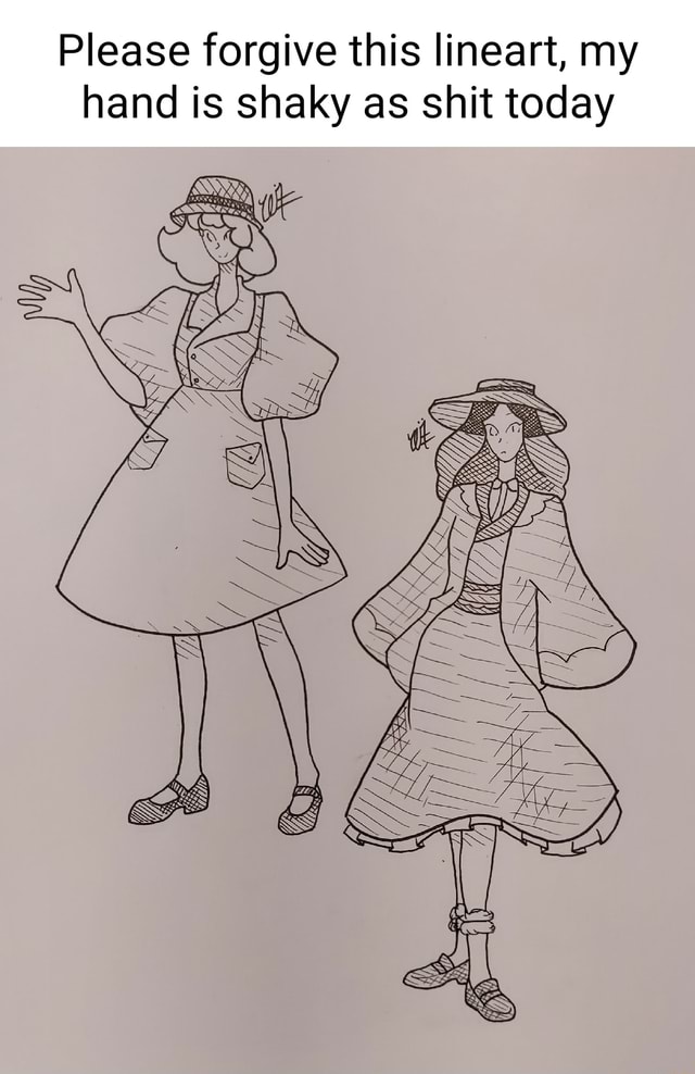 Please forgive this lineart, my hand is shaky as shit today - iFunny