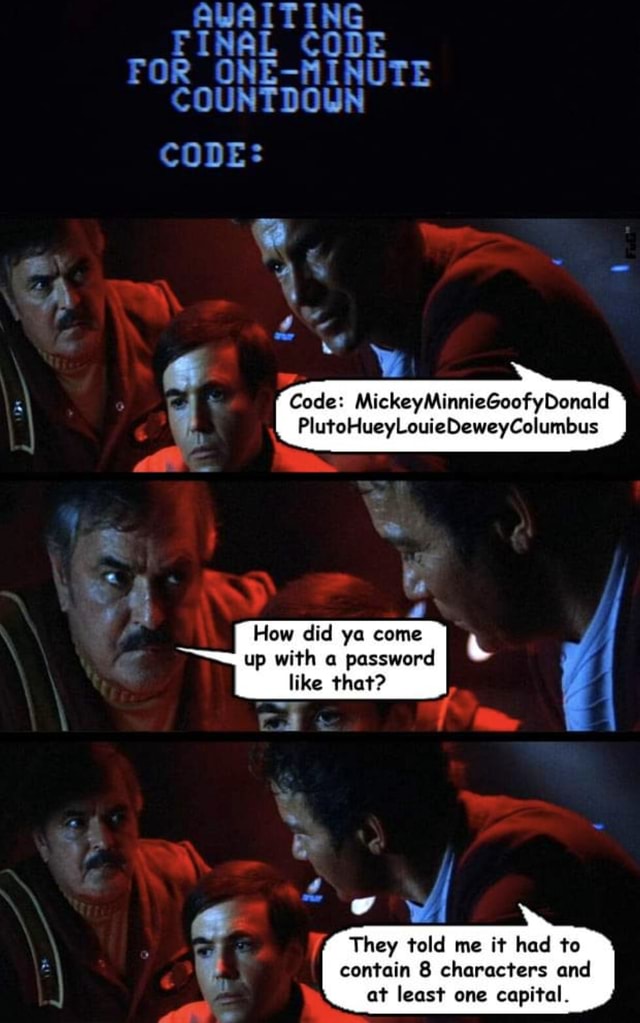 FINAL CODE FOR ONE-NINUTE COUNT CODE: Code: MickeyMinnieGoofyDonald ...