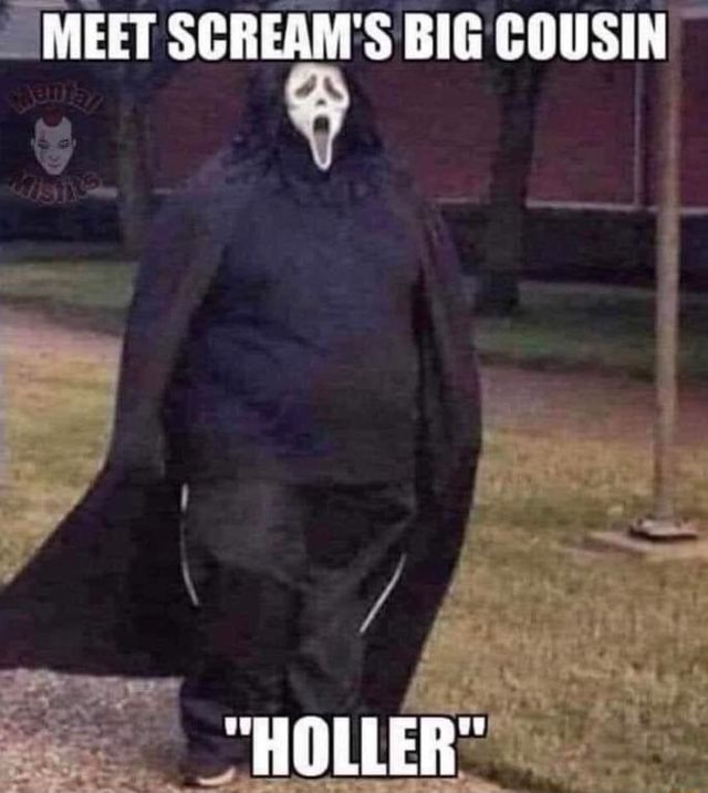 MEET SCREAM'S BIG COUSIN "HOLLER" - iFunny