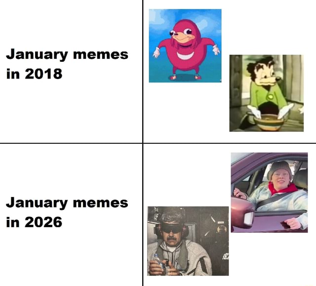 January memes in 2018 January memes in 2026 - iFunny