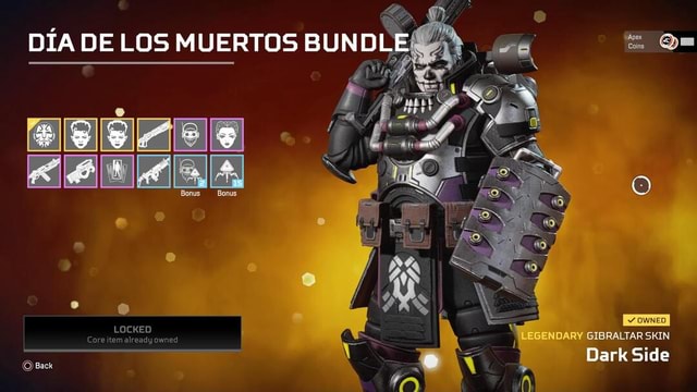 K O ex Coins DIA DE LOS MUERTOS BUN BE Bonus AN LOCKED Core item ...