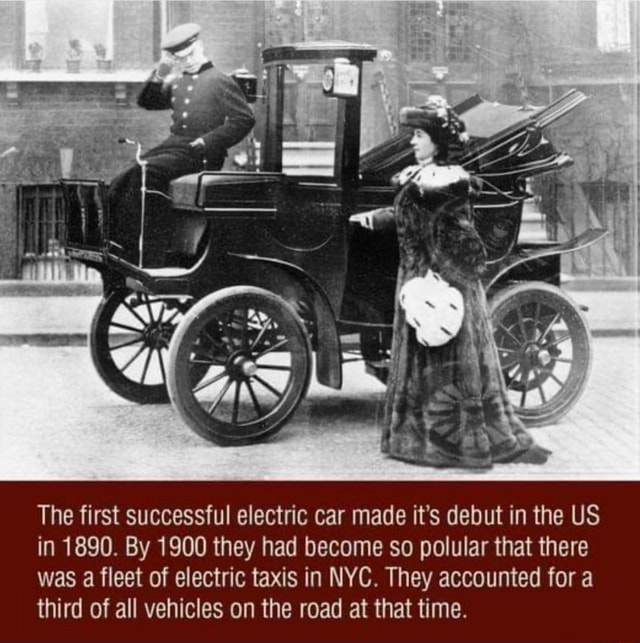 SS The first successful electric car made it's debut in the US in 1890 ...