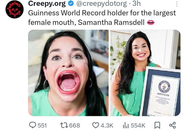 Creepy.ong @creepydotorg Guinness World Record holder for the largest ...