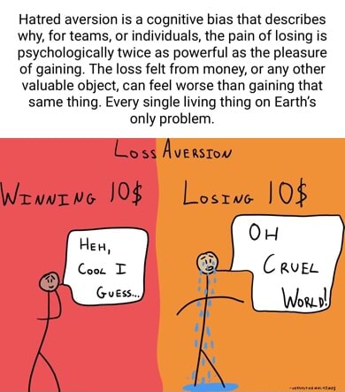 Hatred aversion is a cognitive bias that describes why, for teams, or ...