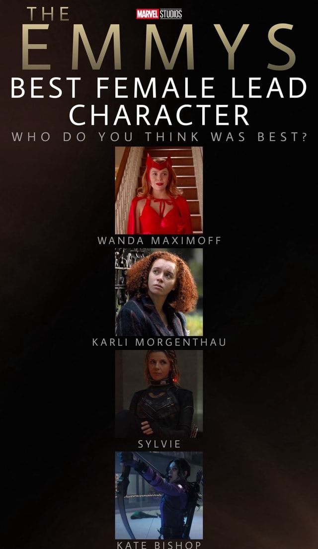 THE EMMYS BEST FEMALE LEAD CHARACTER WHO DO YOU THINK WAS BEST? WANDA ...