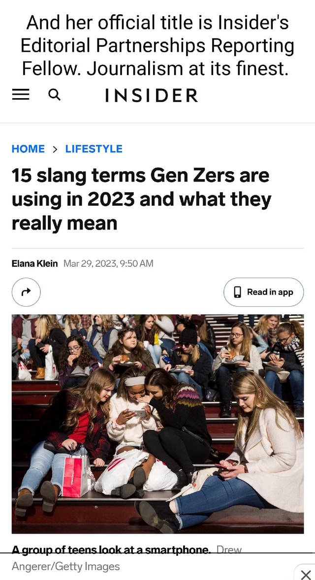 And her official title is Insider's Editorial Partnerships Reporting Fellow. Journalism at its ...