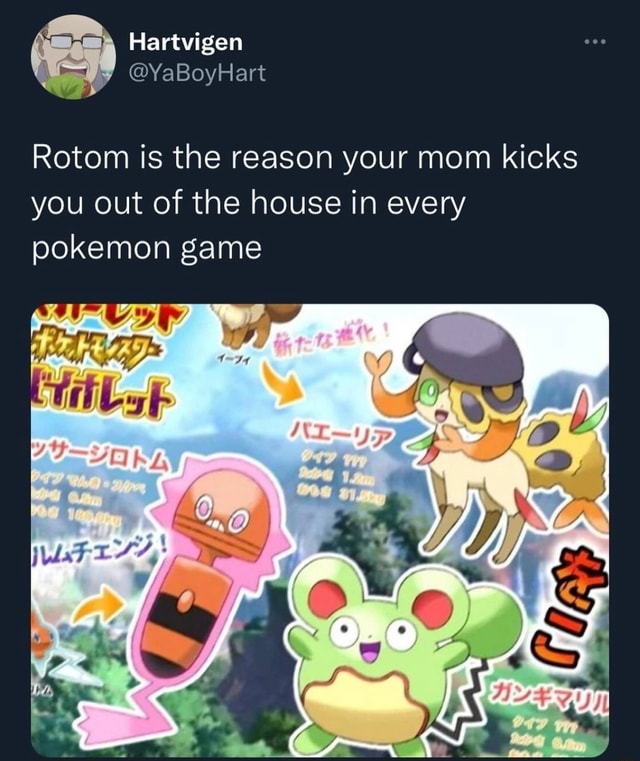 Hartvigen Rotom is the reason your mom kicks you out of the house in ...