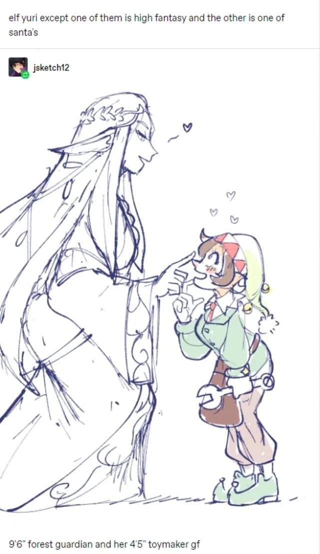 Elf yuri except one of them is high fantasy and the other is one of santa's jsketchi2 9'6 ...