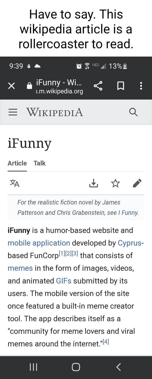 Have to say. This wikipedia article is a rollercoaster to read ...