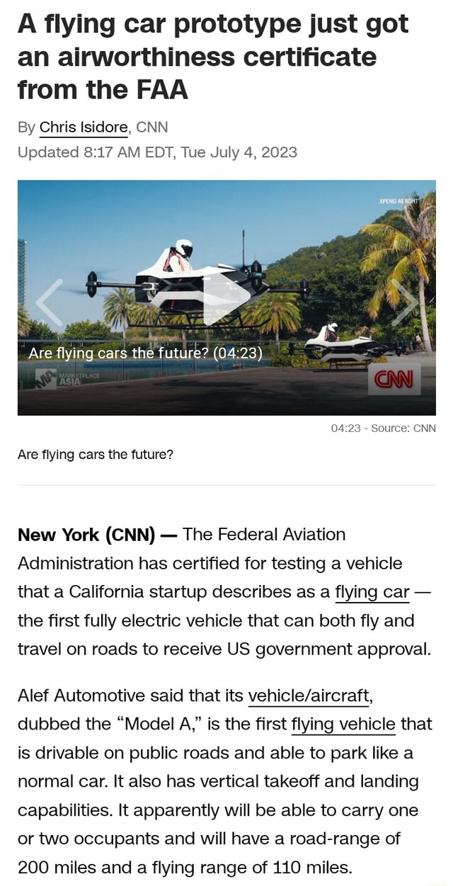 A flying car prototype just got an airworthiness certificate from the ...