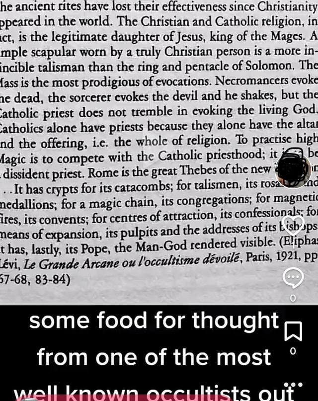 He ancient rites have lost their effectiveness since Christianity ...