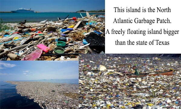 This island is the North Atlantic Garbage Patch. freely floating island ...