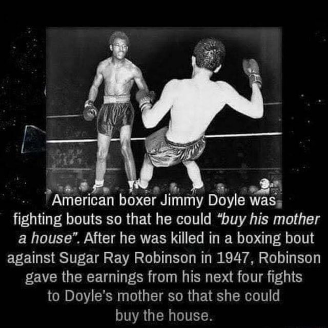 American boxer Jimmy Doyle fighting bouts so that he could "buy his ...