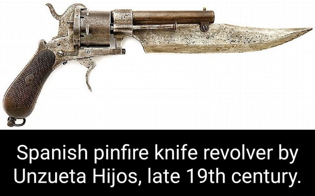 Spanish pinfire knife revolver by Unzueta Hijos, late 19th century ...