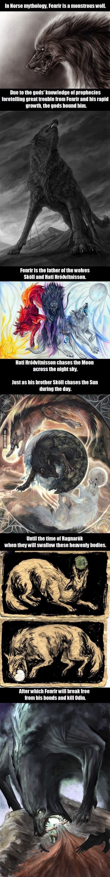 In Norse mythology, Fenrir is a monstrous wolf. Due to the gods ...