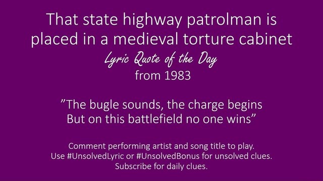 That state highway patrolman is placed in a medieval torture cabinet ...