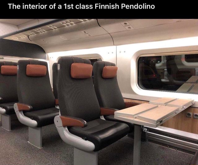 The interior of a class Finnish Pendolino - iFunny