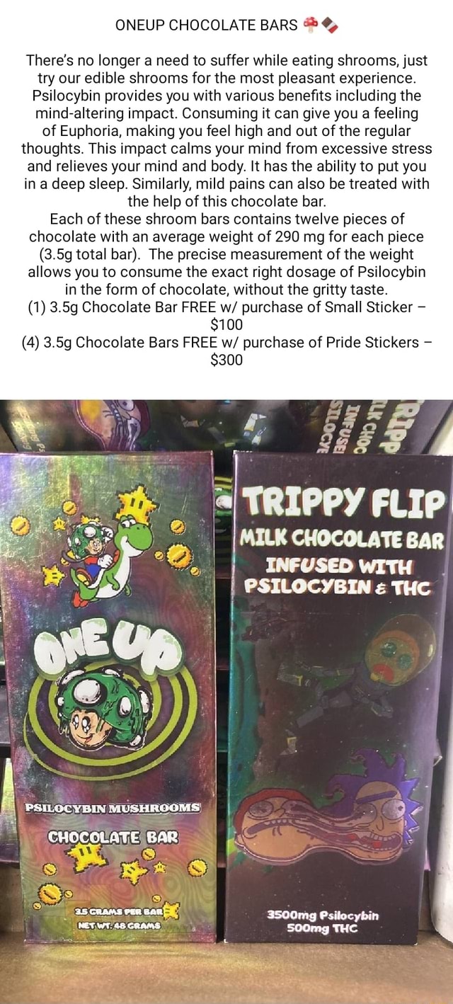 ONEUP CHOCOLATE BARS & 2, There's no longer a need to suffer while ...