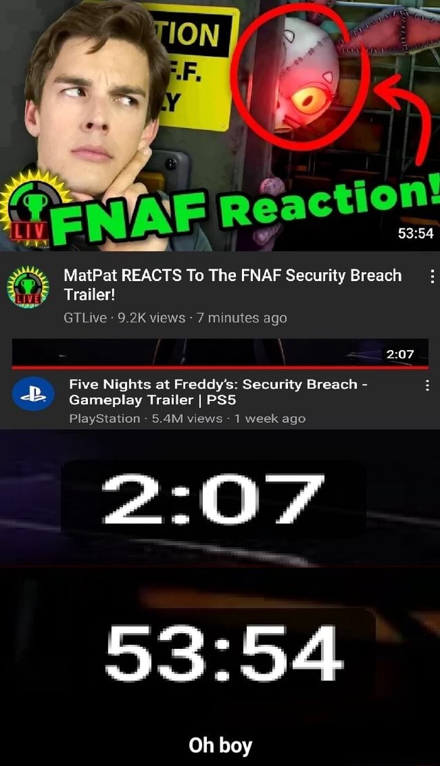 MatPat REACTS To The FNAF Security Breach Trailer! GTLive - 9.2K views ...