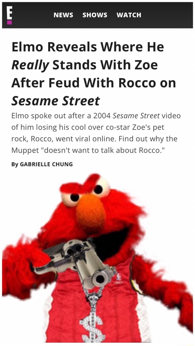 NEWS SHOWS WATCH Elmo Reveals Where He Really Stands With Zoe After ...