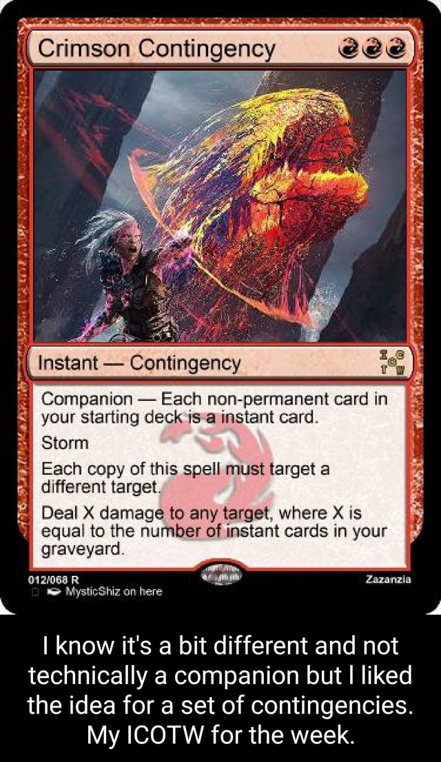 Crimson Contingency eee), Instant - Companion - Each non-permanent card ...